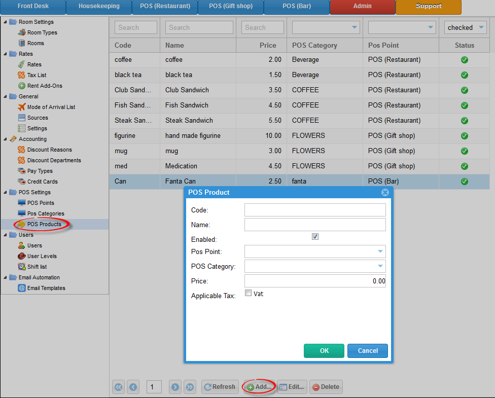 How to Create POS Points – InnGenius Property Management Software